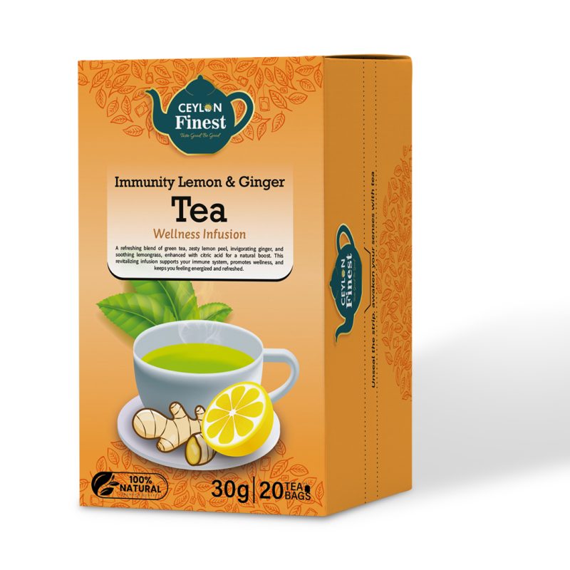 Immunity Lemon & Ginger Tea – Ceylon FInest Test